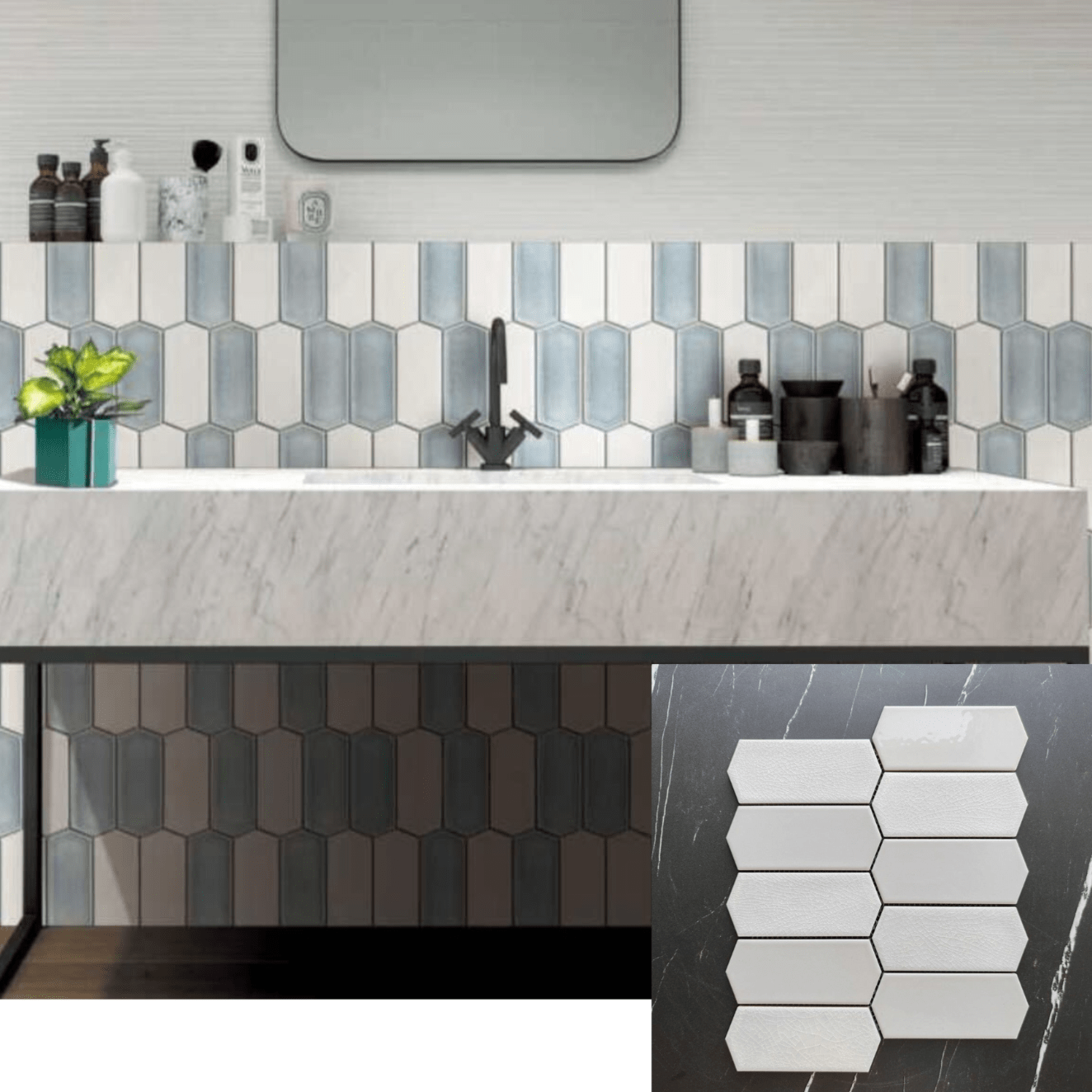 Bone White Hexagon Mosaic Tile – Articture