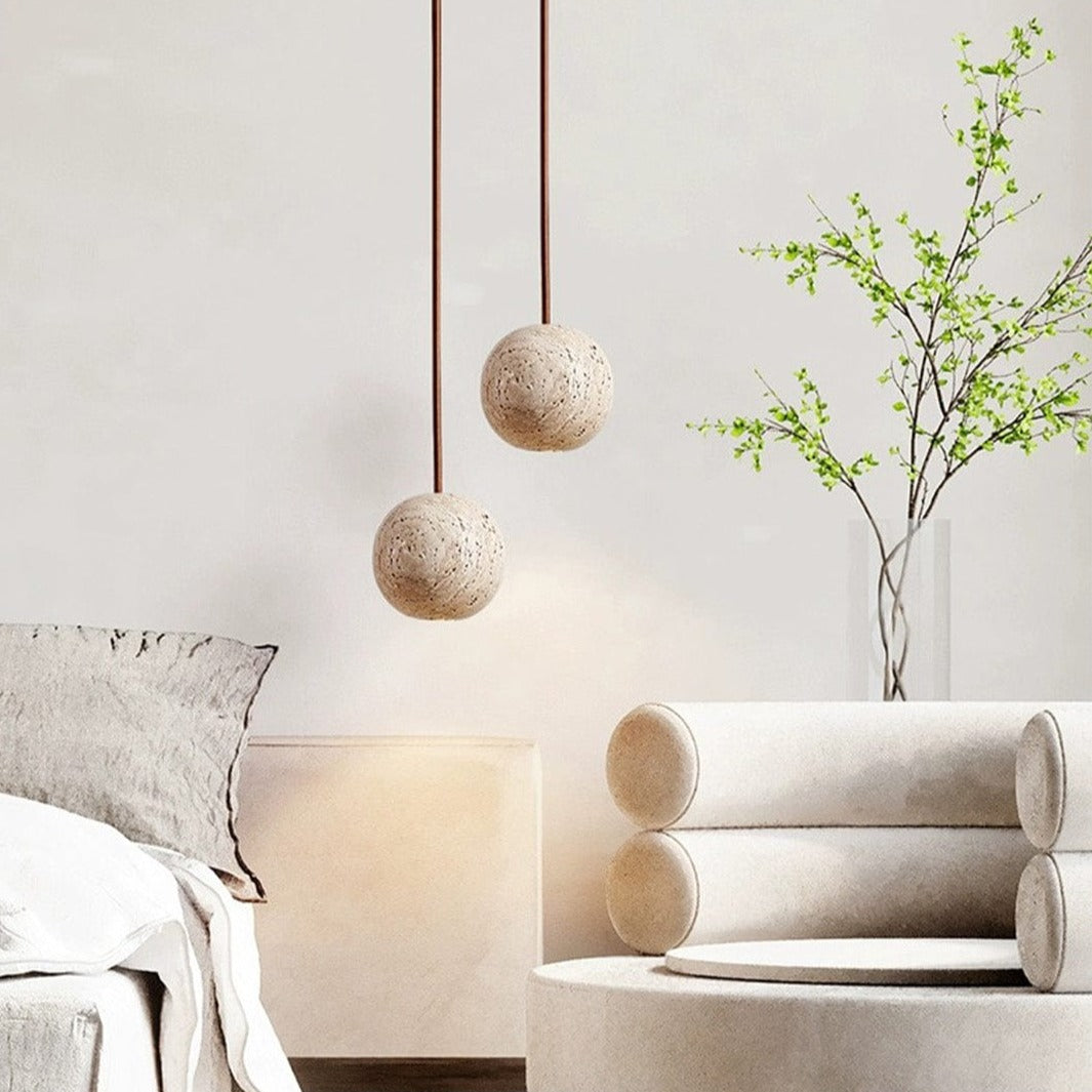 Travertine Spherical Pendant – Articture