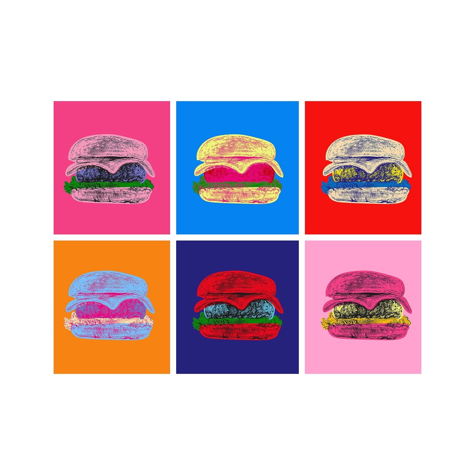 Hamburger Pop Art Illustration – Articture