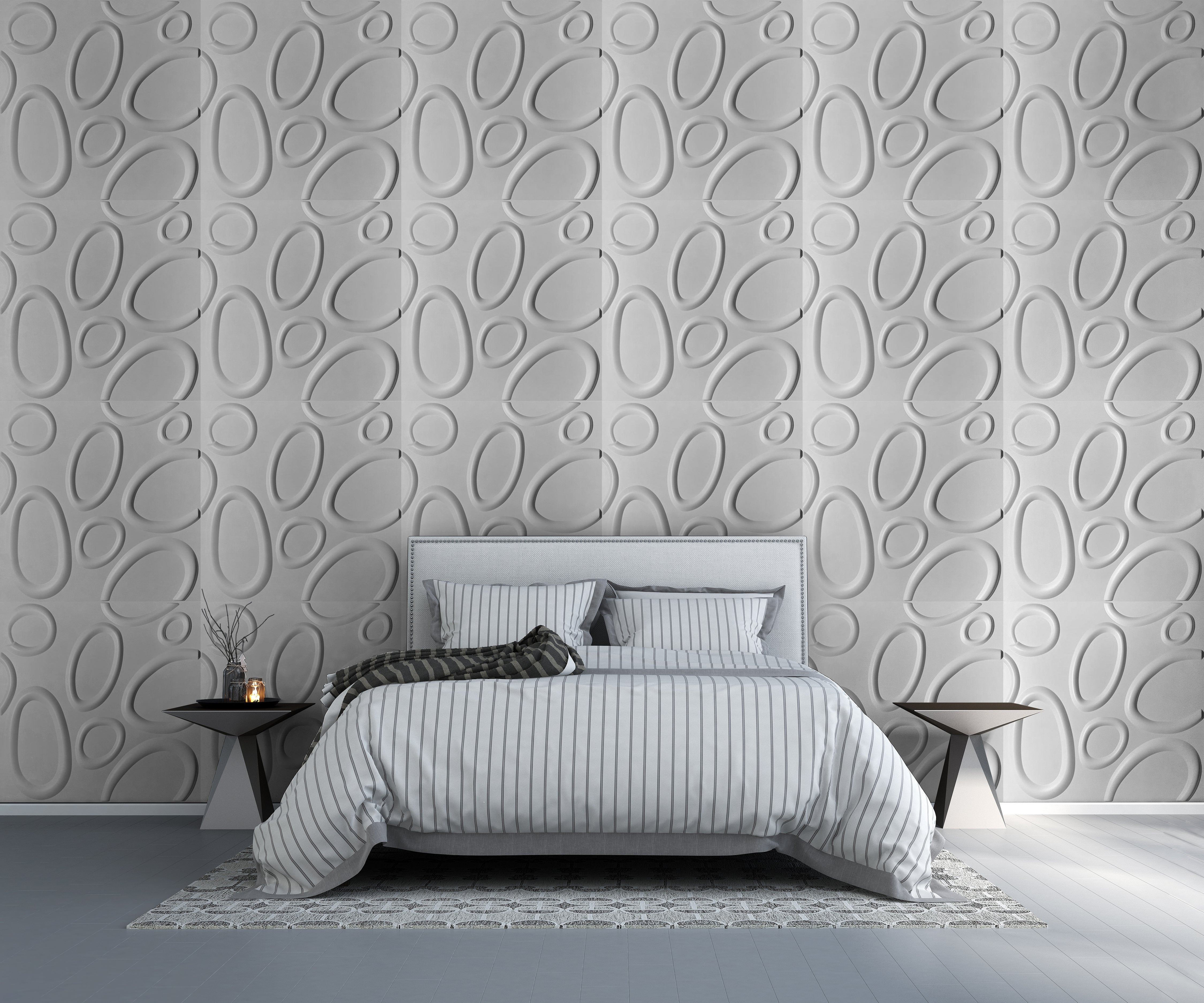 Framed Oval PVC Wall Panel (Set of 12) – Articture