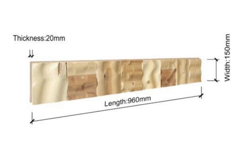 Waves 3D Wood Wall Panel - Brown Tone (Set of 4 or 12) – Articture
