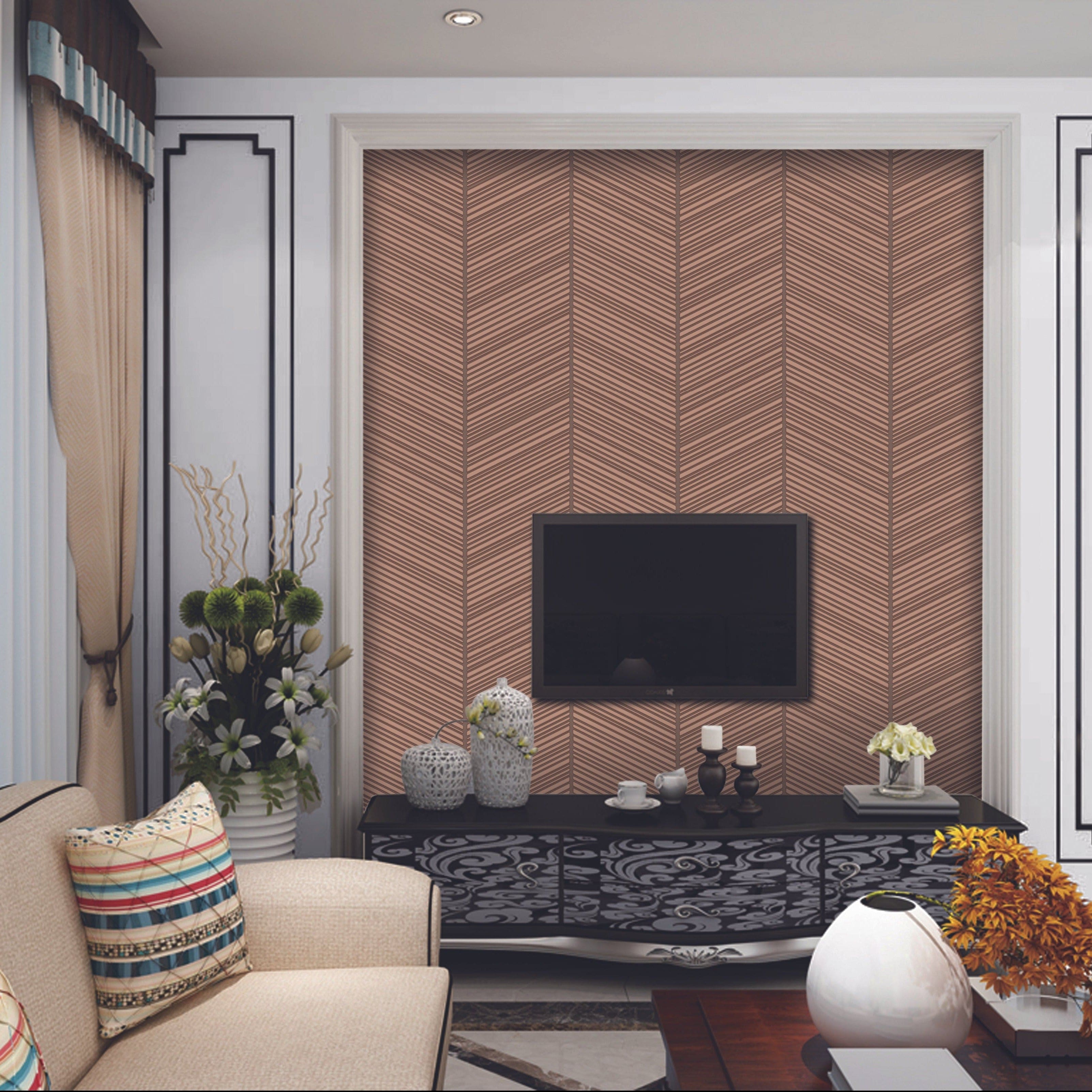 Straight Edged Suede Wallpaper – Articture