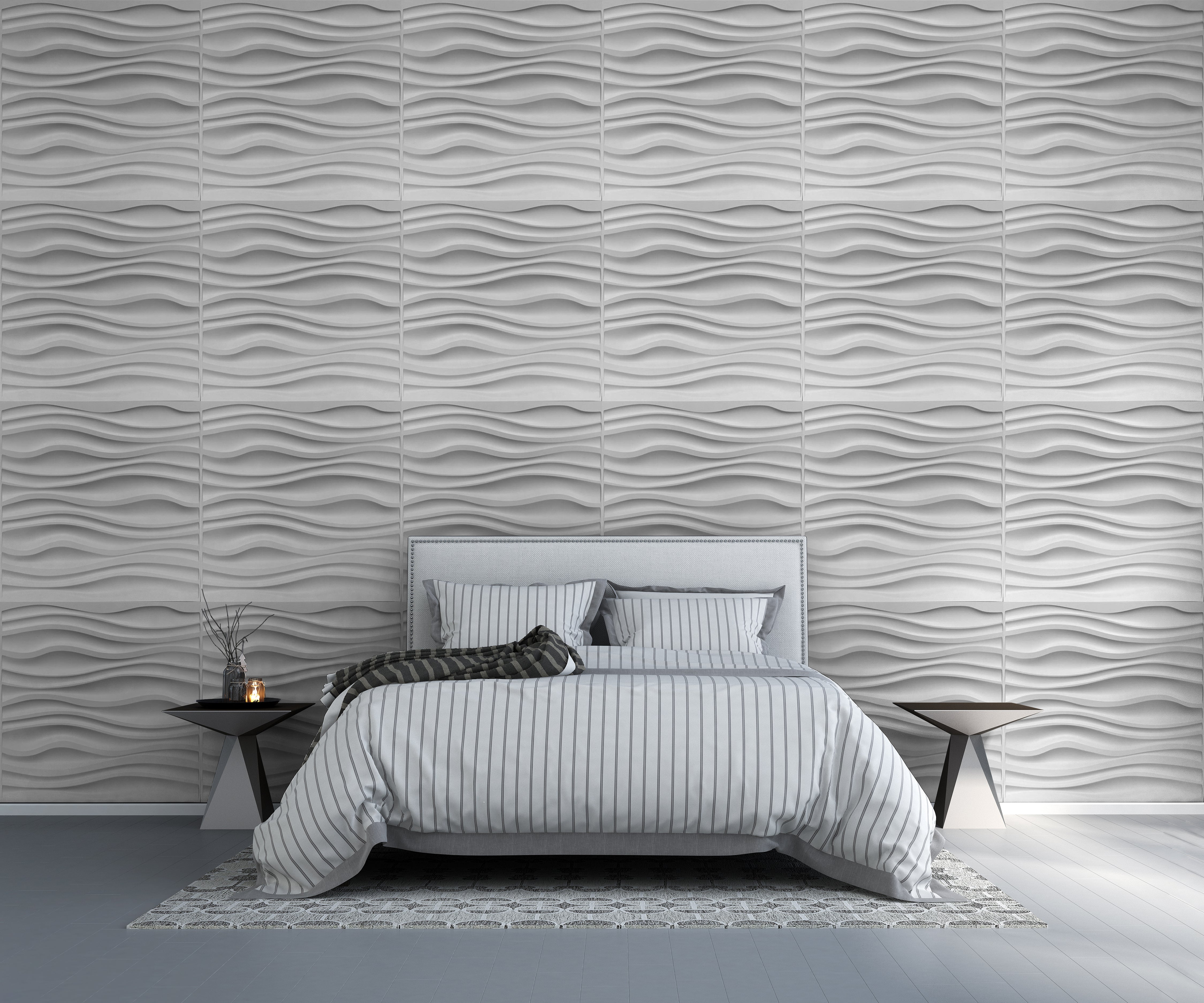 Carved Wave PVC Wall Panel (Set of 12) – Articture