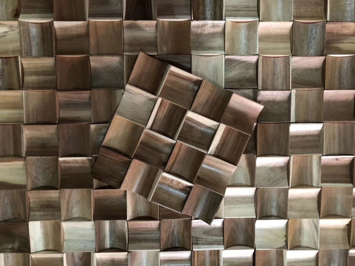 Weave Cube Wood Mosaic Wall Panel – Articture