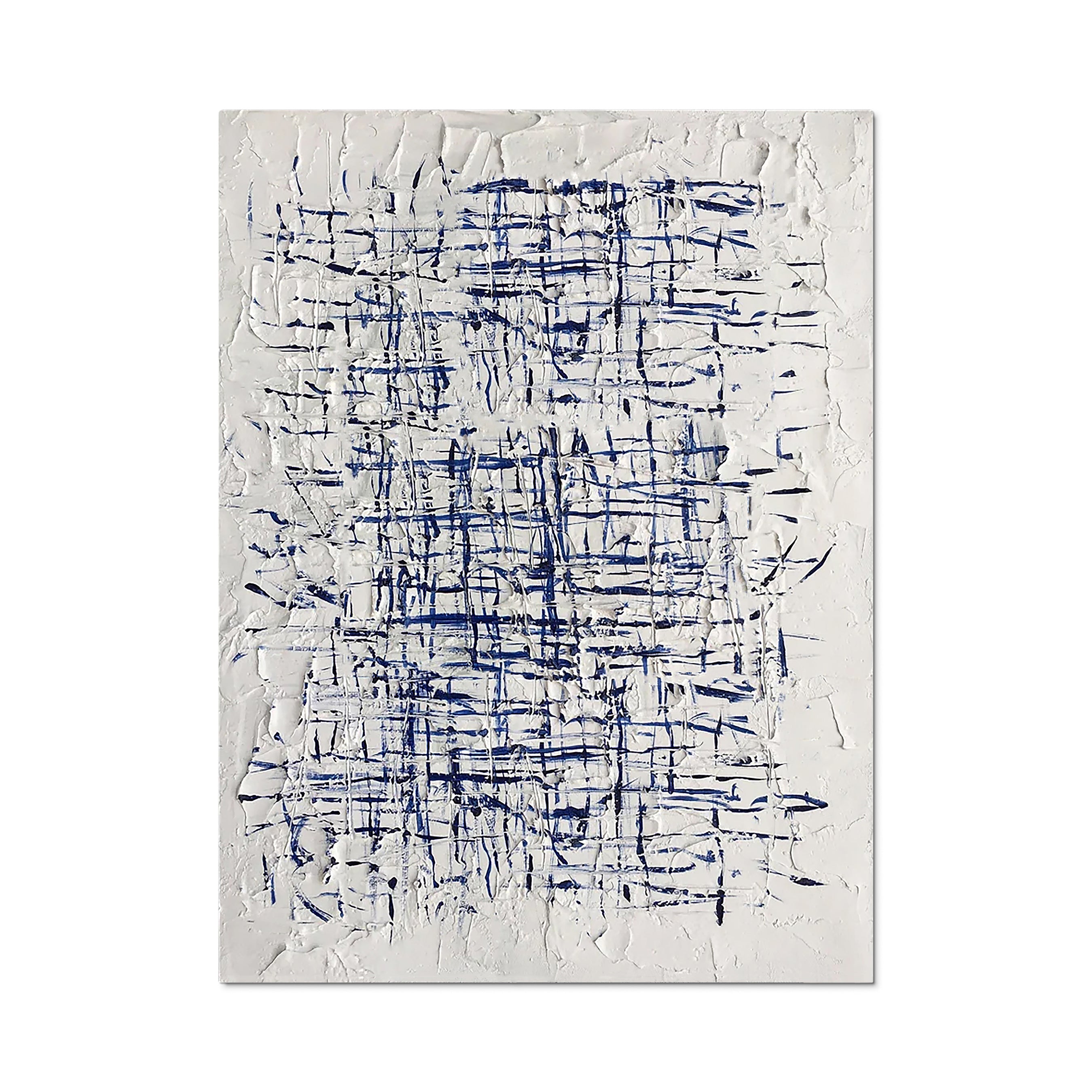 Blue Abstract Painting Modern Minimalist Wall Art – Articture