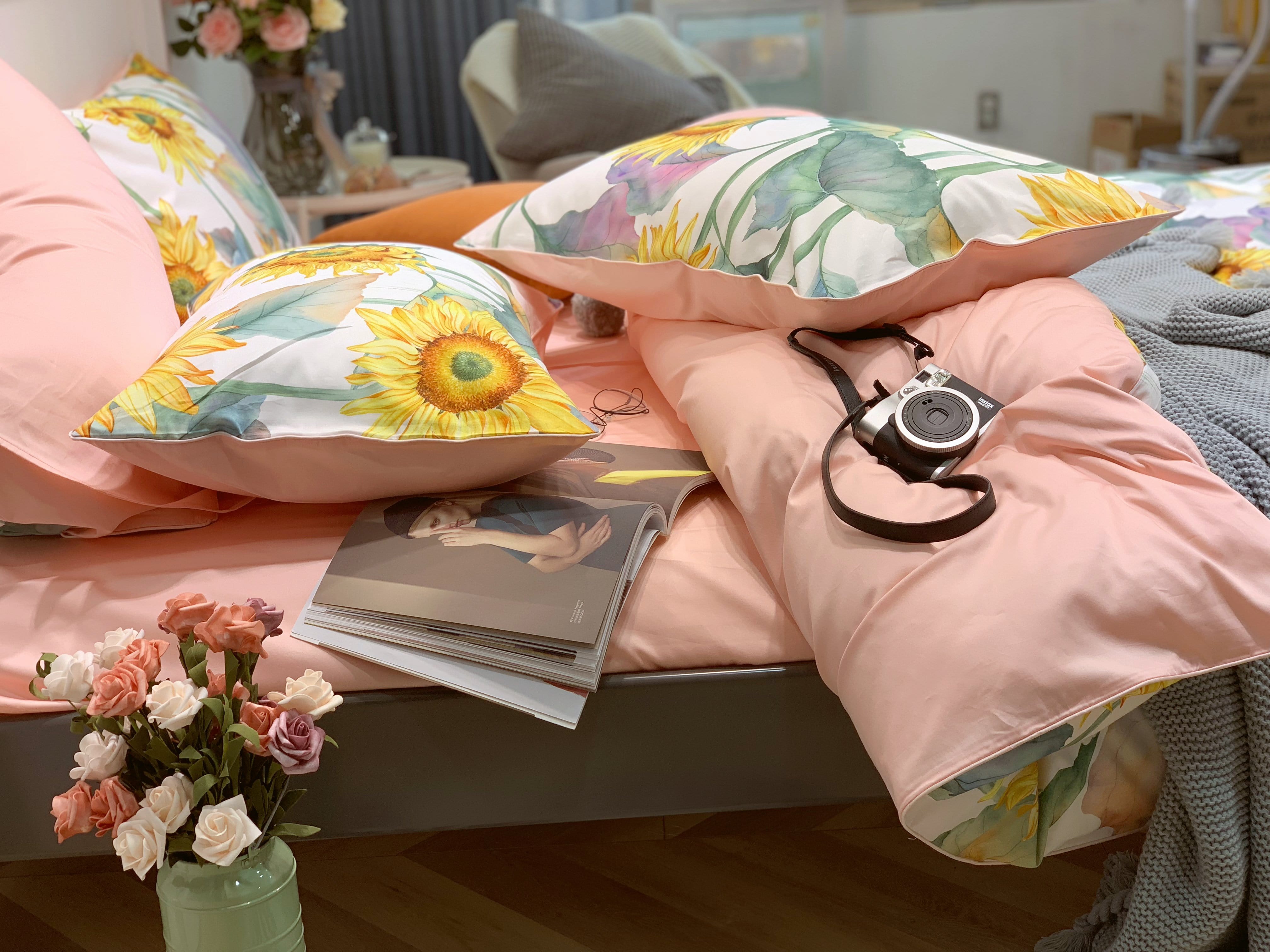 Sunflower Mae Duvet Cover Set (Long-staple Sateen Cotton) – Articture