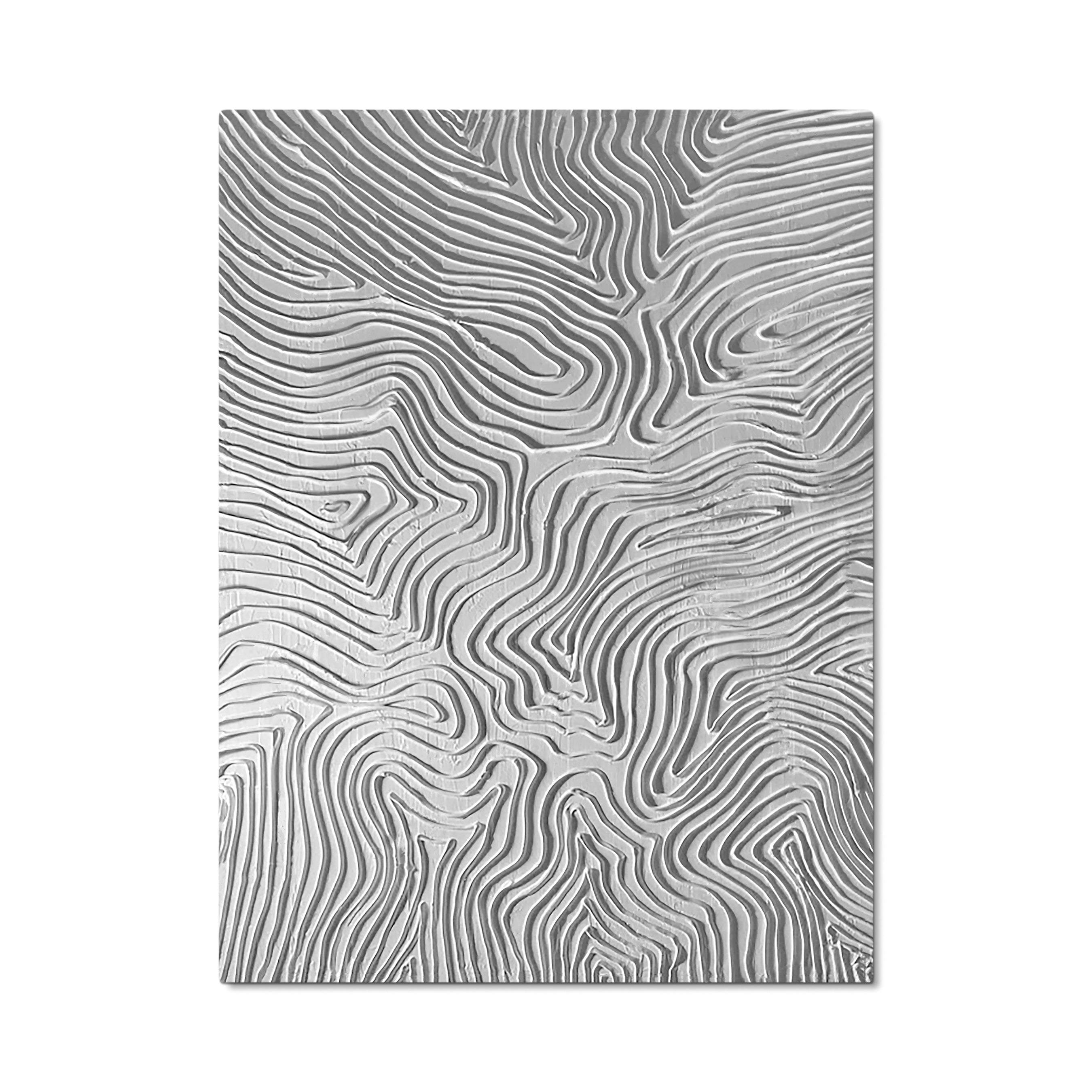 Organic White Line Texture Painting Wall Art – Articture
