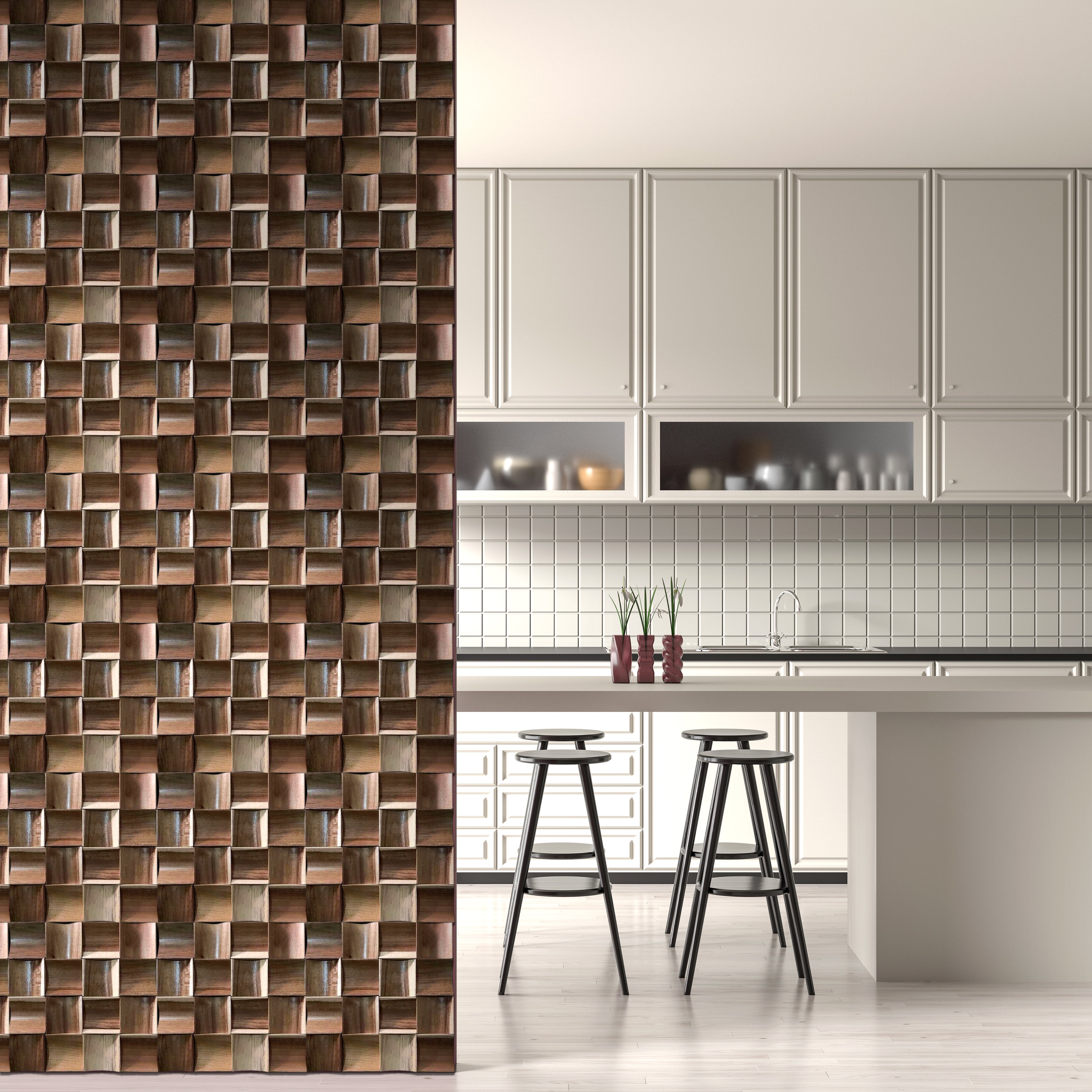 Weave Cube Wood Mosaic Wall Panel – Articture