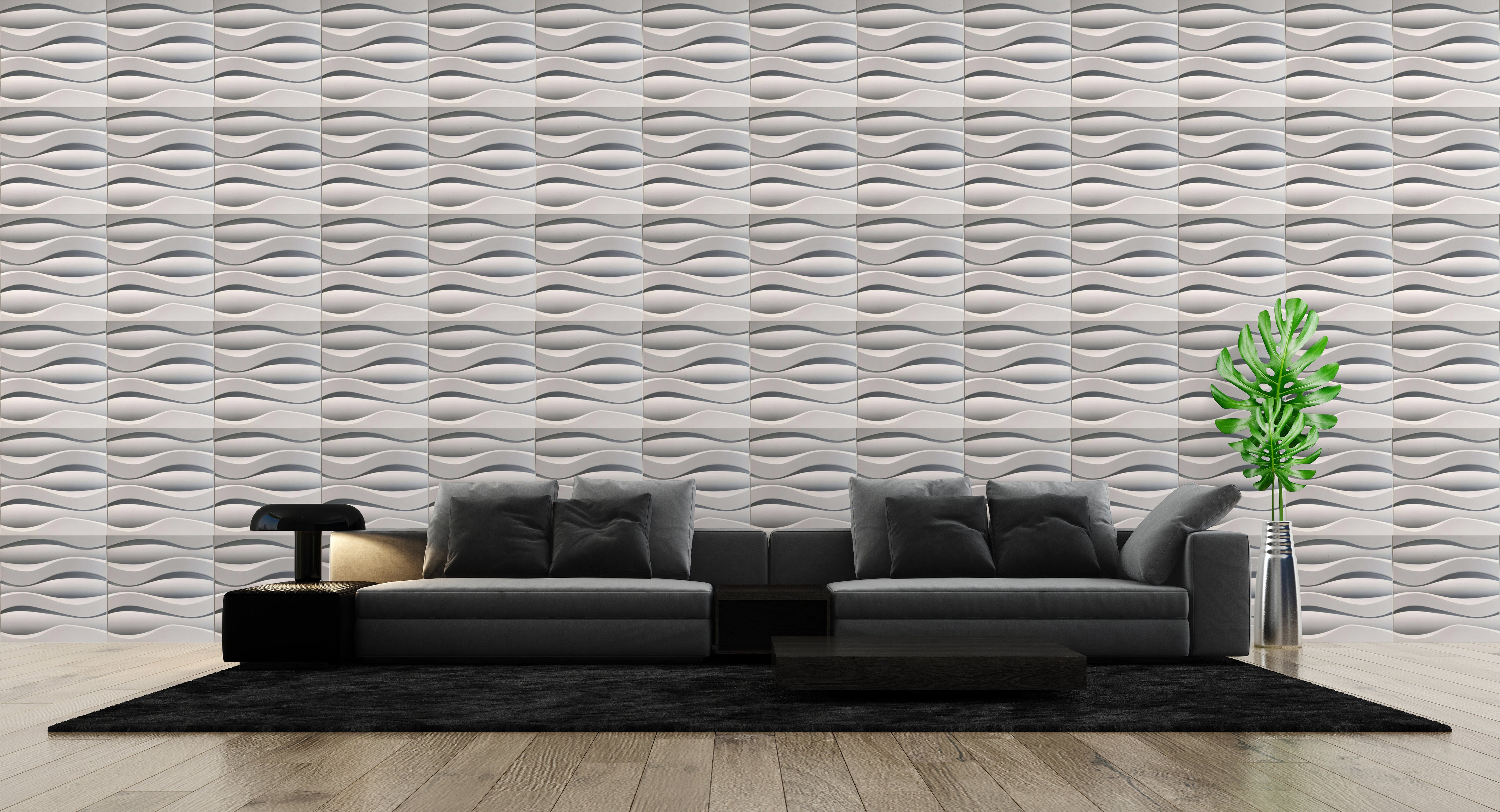 Back Wave PVC Wall Panel (Set of 12) – Articture