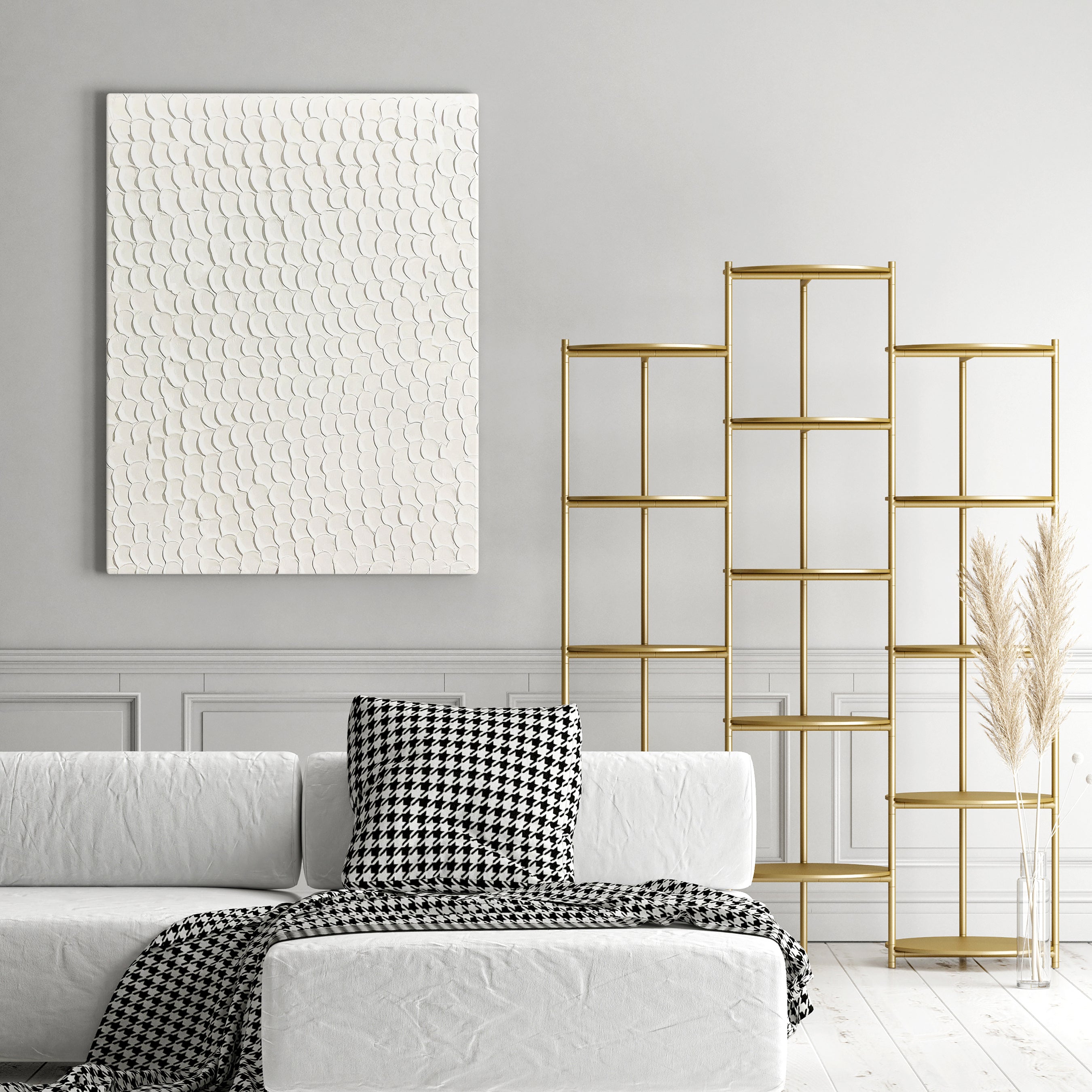 White Texture Painting Spackle Art Abstract Texture Canvas – Articture