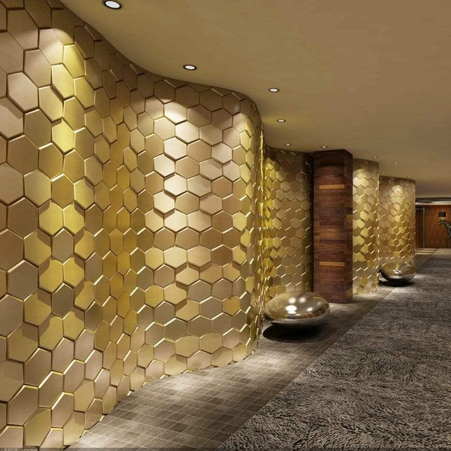 Original Hexagon 3D Leather Wall Panel – Articture
