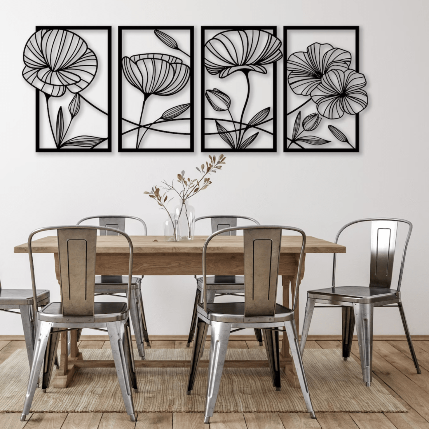 Quadra Poppy Metal Wall Art – Articture