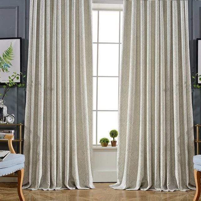 Heavy White Patterned Curtain – Articture